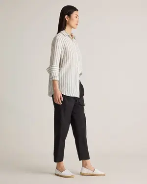 Quince Organic Cotton Pull-on Pants - Black