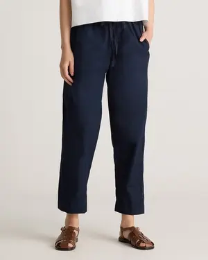Quince Organic Cotton Pull-on Pants - Navy