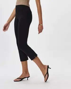 Quince Ultra-stretch Ponte Kick Flare Trousers - Black