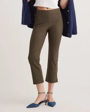 Quince Ultra-stretch Ponte Kick Flare Trousers