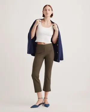 Quince Ultra-stretch Ponte Kick Flare Trousers