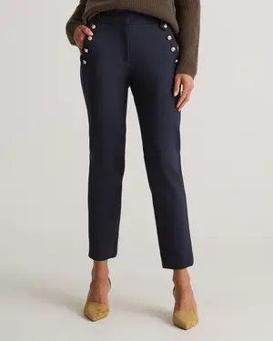 Quince Ultra-stretch Ponte Mariner Pants - Navy