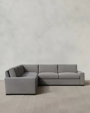 Quince Stillman L Sectional In Performance Basketweave Ash
