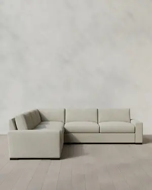Quince Stillman L Sectional In Performance Basketweave Flax
