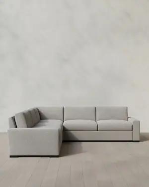 Quince Stillman L Sectional In Performance Basketweave Fog