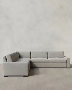 Quince Stillman L Sectional In Performance Basketweave - Fog