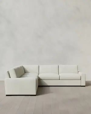 Quince Stillman L Sectional In Performance Basketweave Ivory