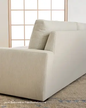 Quince Stillman L Sectional In Performance Basketweave - Snow