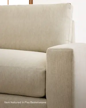 Quince Stillman L Sectional In Performance Basketweave - Snow