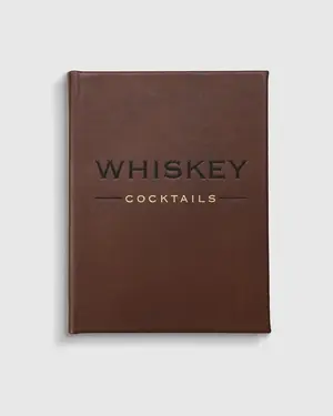 Quince Graphic Image Whiskey Cocktails Leather Bound Book - One-color