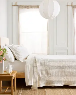 Quince Channel Stitch Coverlet - Undyed