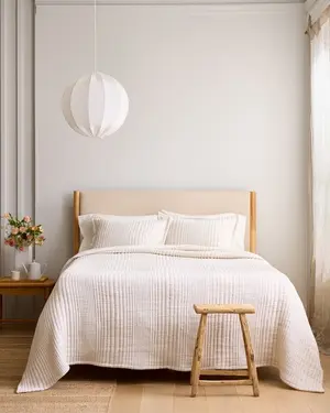 Quince Channel Stitch Coverlet - Undyed
