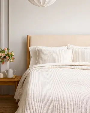 Quince Channel Stitch Coverlet - Undyed