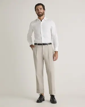 Quince Stretch Twill Dress Shirt - White