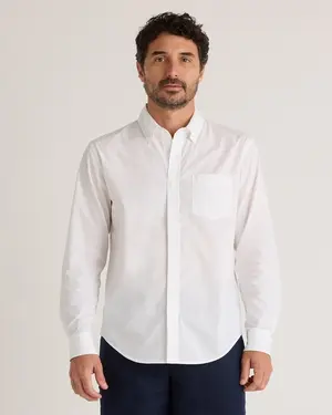 Quince Stretch Poplin Shirt - White