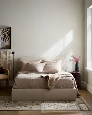 Quince Hand Stitched Quilt - Stone