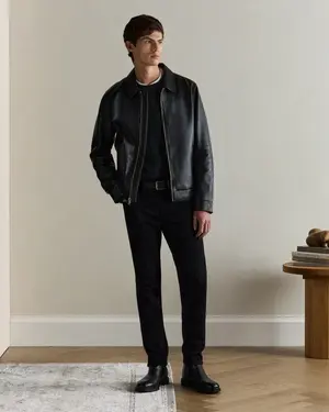 Quince Warren Stretch Slim Jeans - Black