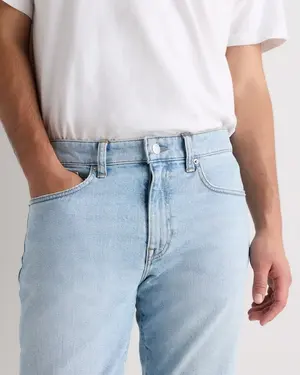Quince Warren Stretch Slim Jeans - Light Washed Indigo