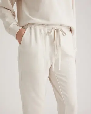 Quince Fleece Sweatpants - Off-white