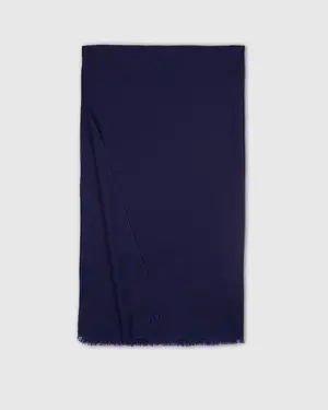 QUINCE Women's Featherweight Cashmere Silk Frayed Edge Scarf