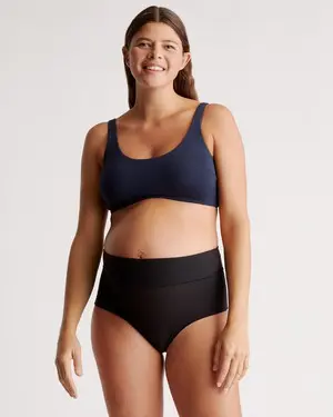 Quince Women's Micromodal Maternity & Postpartum Bra Navy