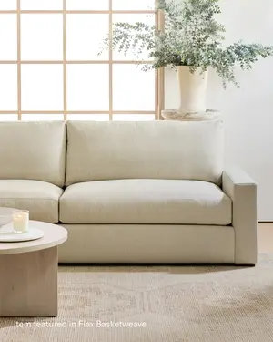 Quince Stillman Chaise Sectional In Performance Basketweave - Ash