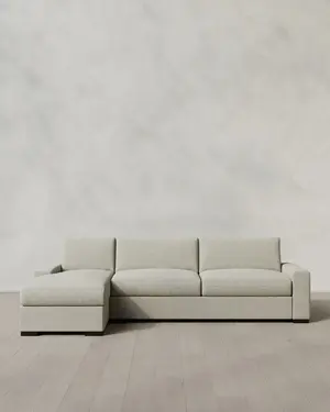 Quince Stillman Chaise Sectional In Performance Basketweave - Flax