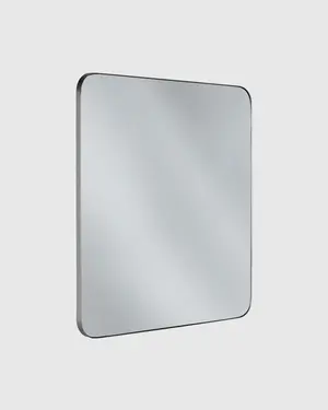 Quince Square Metal Framed Wall Mirror - Silver Metal Frame