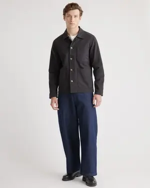 Quince Organic Comfort Stretch Chore Jacket - Black
