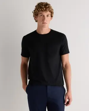 Quince 100% Pima Cotton Luxe Touch Pocket T-shirt - Bold Black