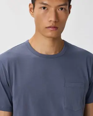 Quince 100% Pima Cotton Luxe Touch Pocket T-shirt - Faded Indigo