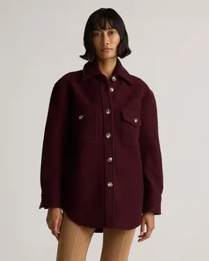 Quince Merino Wool Shirt Jacket - Mulled Wine
