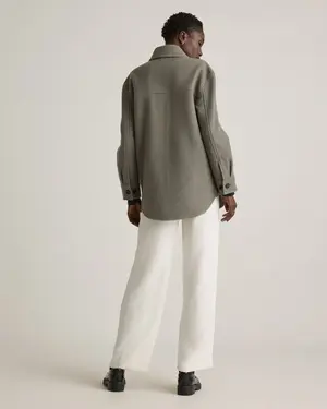 Quince Merino Wool Shirt Jacket - Olive