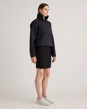Quince Water Repellent Recycled Nylon Windbreaker Jacket - Black