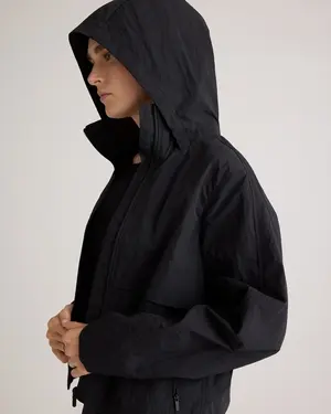 Quince Water Repellent Recycled Nylon Windbreaker Jacket - Black