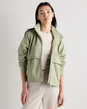 Quince Recycled Nylon Windbreaker - Tea Green