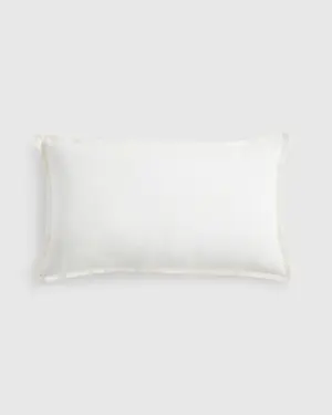 Quince European Linen Flange Edge Pillow Cover - Ivory