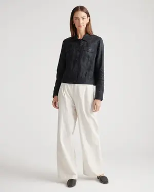 Quince 100% European Linen Jacket - Black