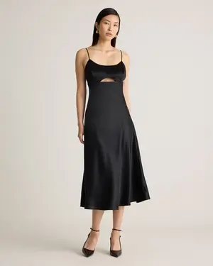 Quince Cutout Midi Slip Dress