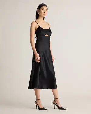 Quince Cutout Midi Slip Dress
