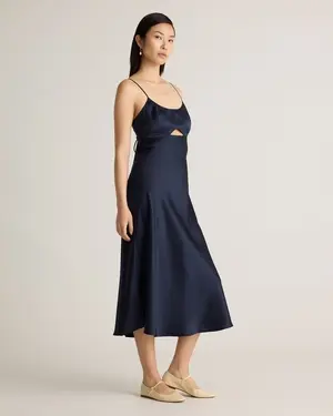 Quince Cutout Midi Slip Dress