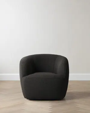 Quince Performance Boucle Swivel Chair - Anthracite