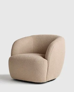 Quince Performance Boucle Swivel Chair - Dune