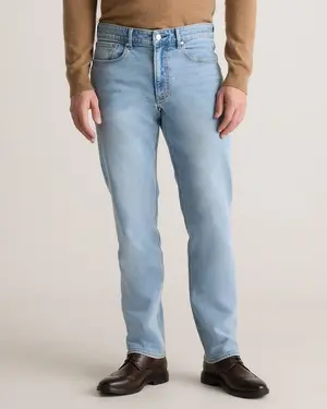 Quince Stretch Straight Jeans - Arctic Blue