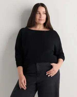 Quince Mongolian Cashmere Sweater - Black