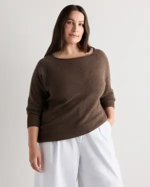 Quince Mongolian Cashmere Sweater - Brown