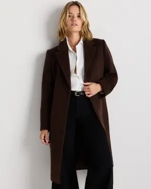 Quince Straight Hem Coats For Women