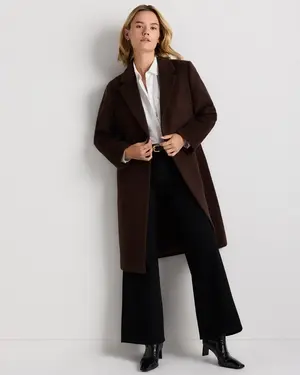 Quince Wool Cashmere Single-breasted Coat - Dark Chocolate