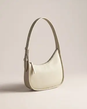 Quince Italian Leather Asymmetrical Mini Shoulder Bag - Soft Ivory