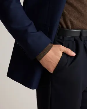 Quince Stretch Wool Blazer - Navy